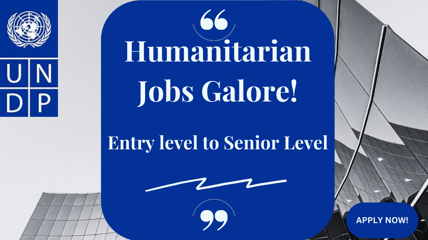Explore Diverse Humanitarian Career Opportunities with UNDP: From Entry ...